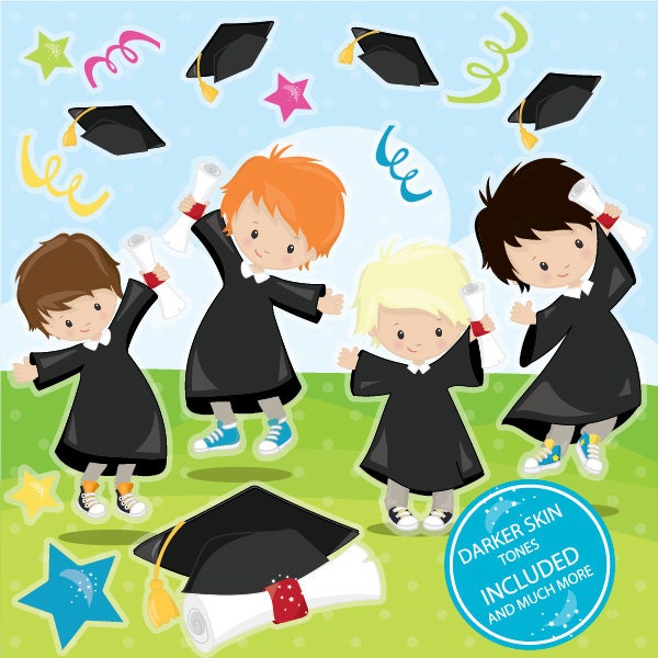 Kids Graduation Clip Art