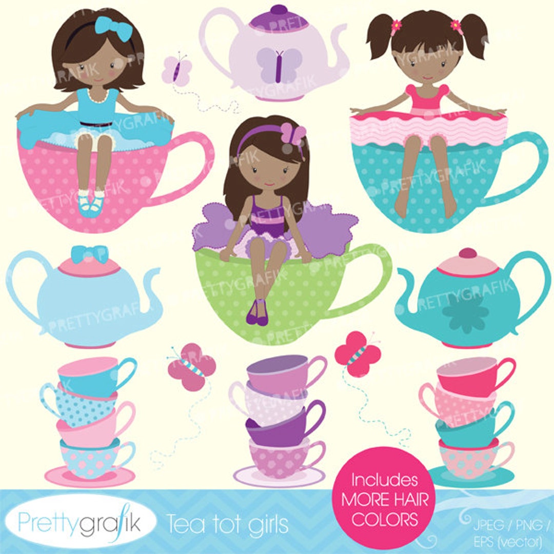 Tea Party Clipart Commercial Use, Vector Graphics, Digital Clip Art ...