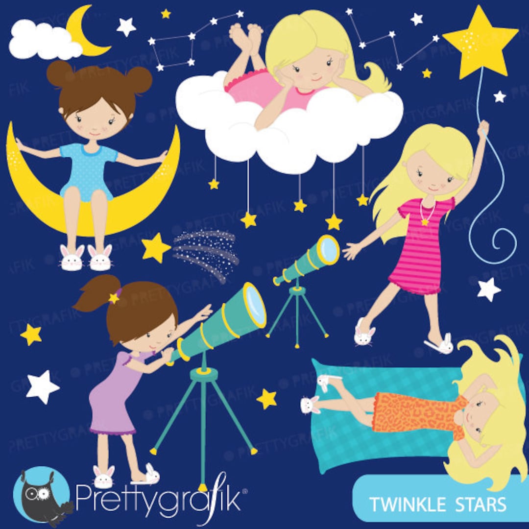 Star Gazing Astronomy Clipart Commercial Use, Vector Graphics, Digital ...