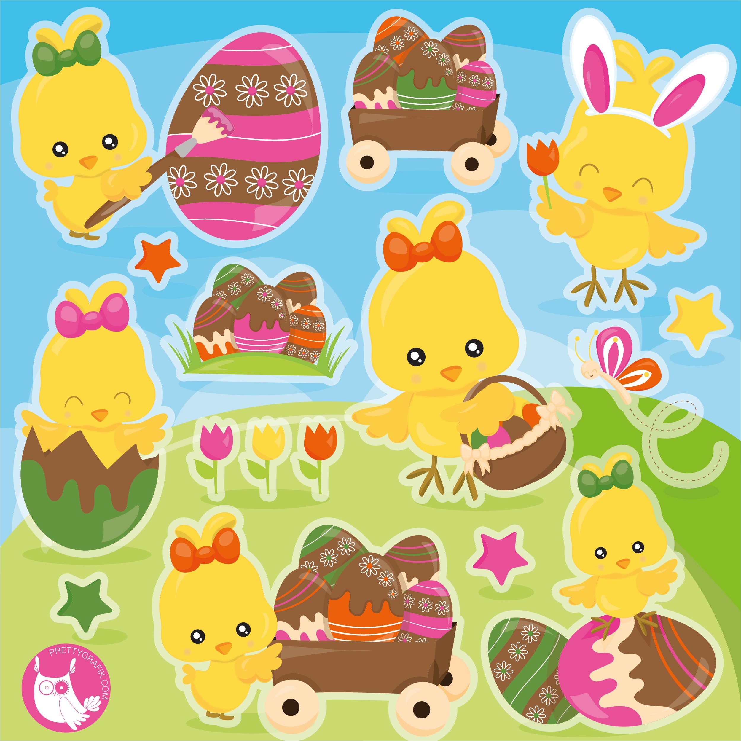 Easter Chicks Clip Art