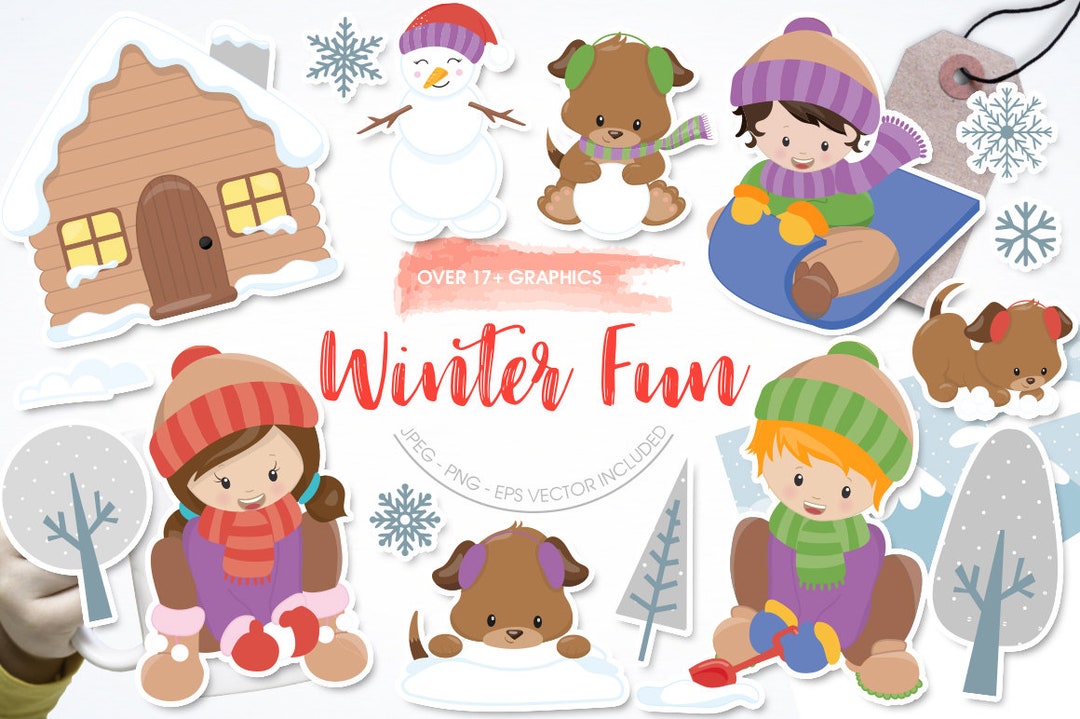 Winter Fun, Clipart, Clipart Commercial Use, Vector Graphics, Clip Art ...