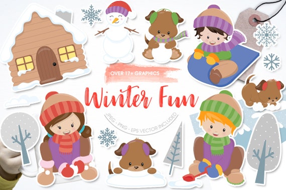 Winter Fun, clipart, clipart commercial use, vector graphics, clip art ...