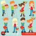 Apple Picking Kids Clipart Commercial Use, Vector Graphics, Digital ...