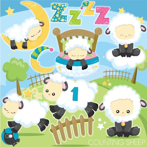 Clipart Counting Sheep