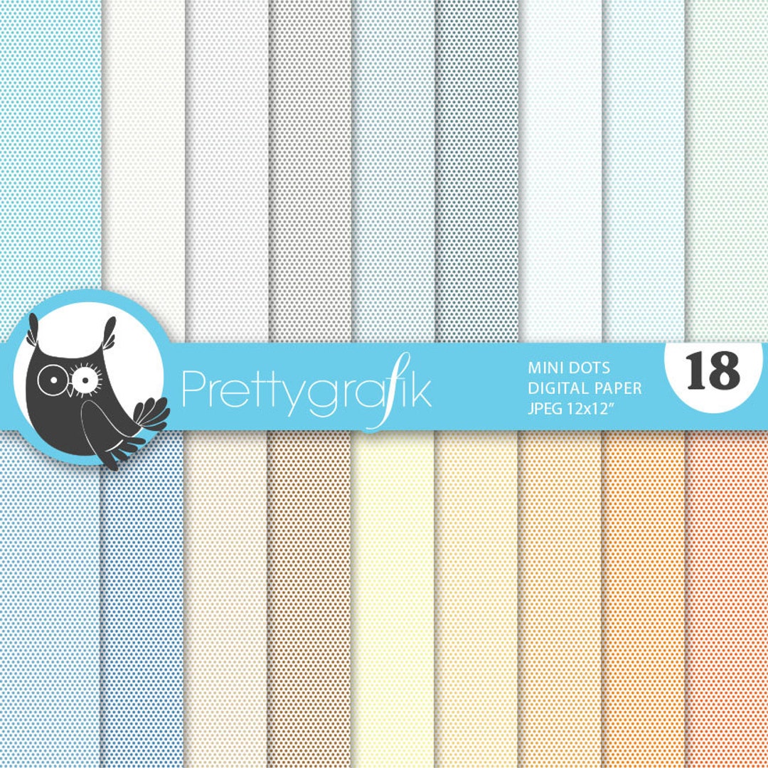 Mini Polka Dot Digital Paper, Commercial Use, Scrapbook Patterns ...
