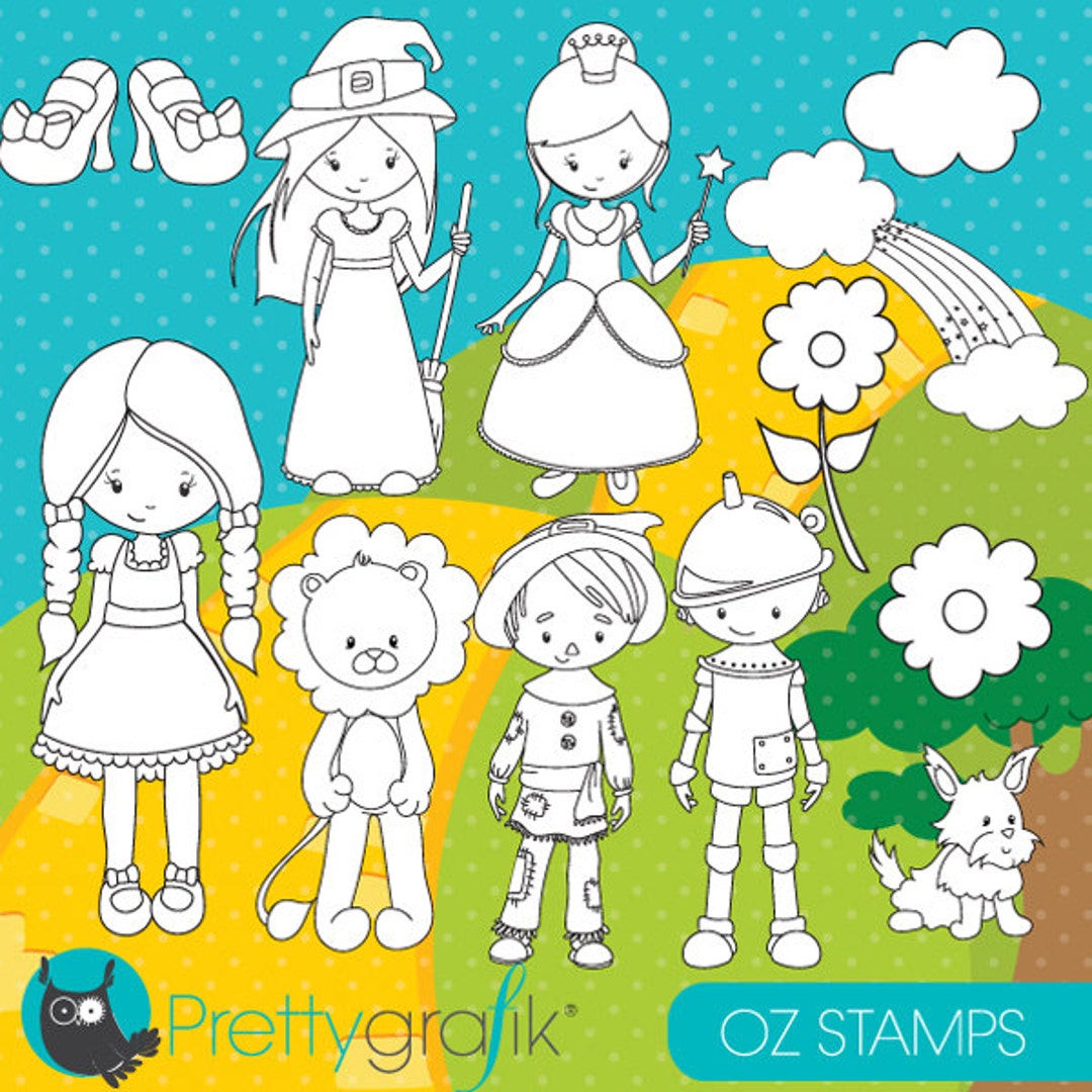 Wizard of Oz Digital Stamps Commercial Use Vector Graphics - Etsy