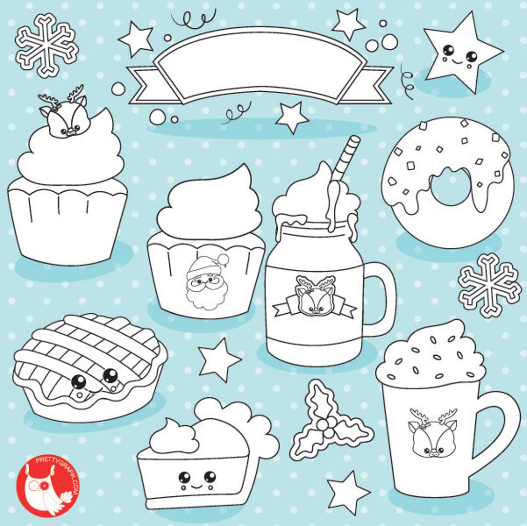 Christmas Treats Digital Stamp Commercial Use, Vector Graphics, Digital ...