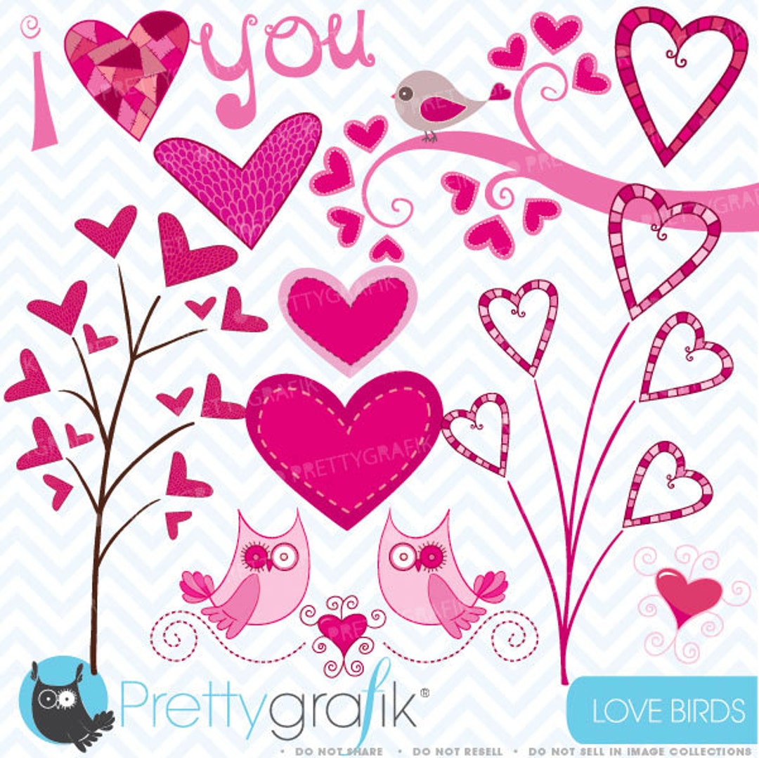 Valentine Hearts Clipart Commercial Use, Vector Graphics, Digital Clip ...