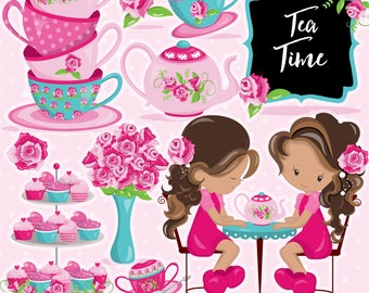 Tea Party Clipart - Etsy