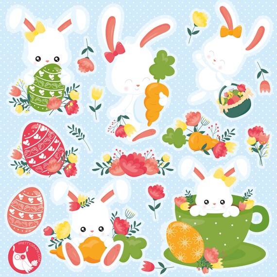 Bunny Spring, clipart, clipart commercial use, vector graphics, clip ...