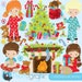 Christmas Morning Clipart Commercial Use, Vector Graphics, Digital Clip ...