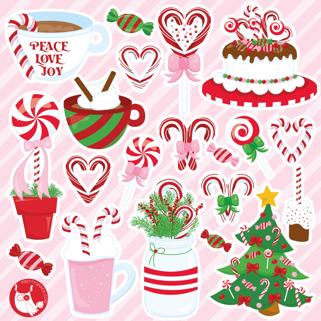 Candy Cane Christmas, Clipart, Clipart Commercial Use, Vector Graphics ...