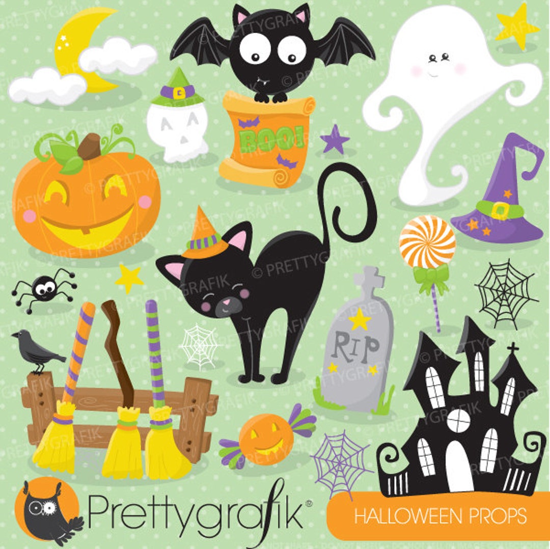 Halloween Props Clipart Commercial Use, Vector Graphics, Digital Clip ...
