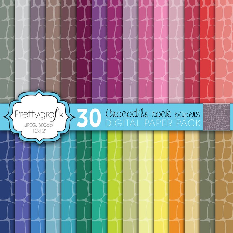 Crocodile Animal Print Digital Paper Commercial Use - Etsy