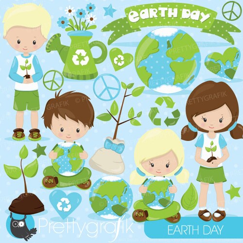 Earth Day Digital Clip Art Instant Download - Etsy