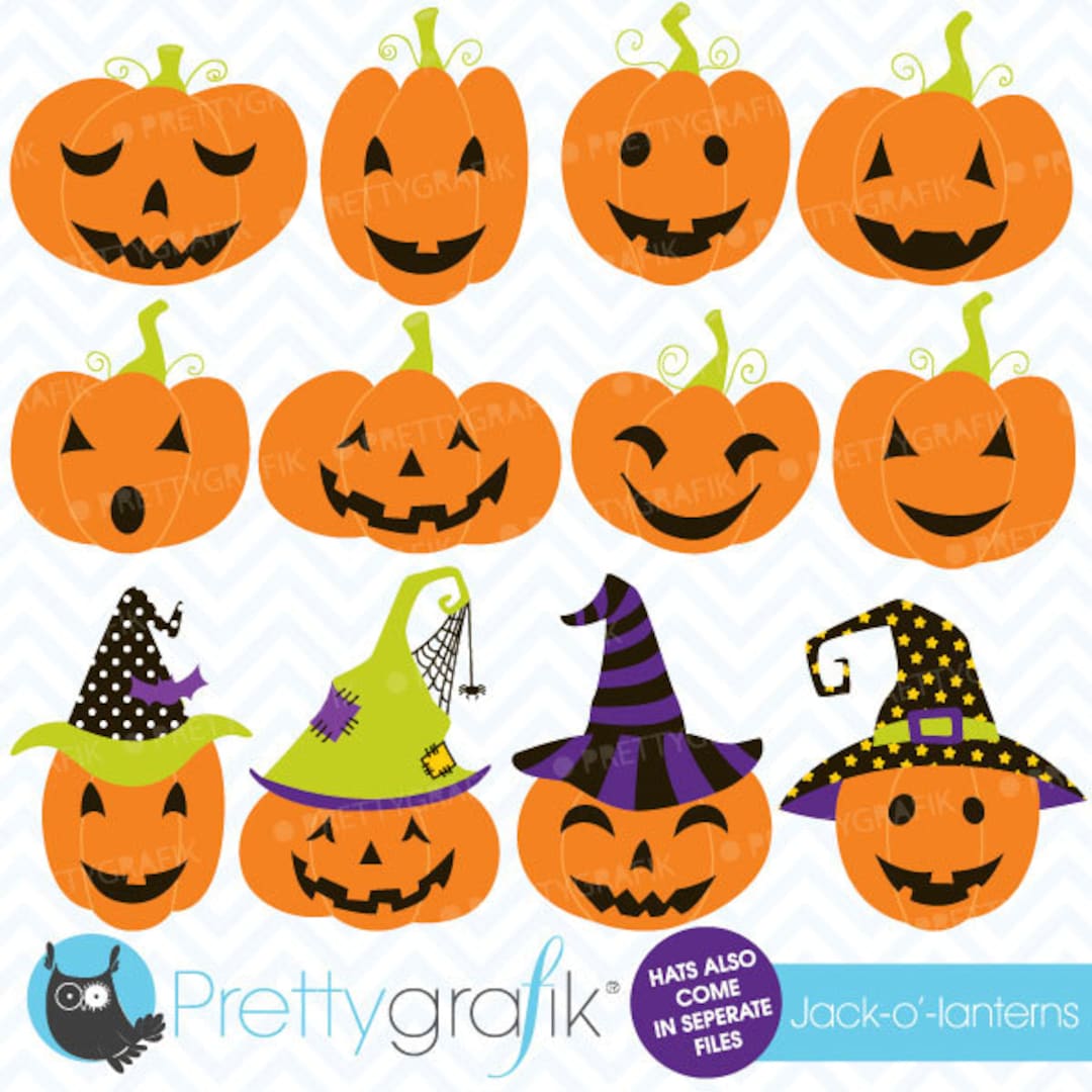 Pumpkin Jack O Lantern Clipart, Commercial Use, Vector Graphics ...