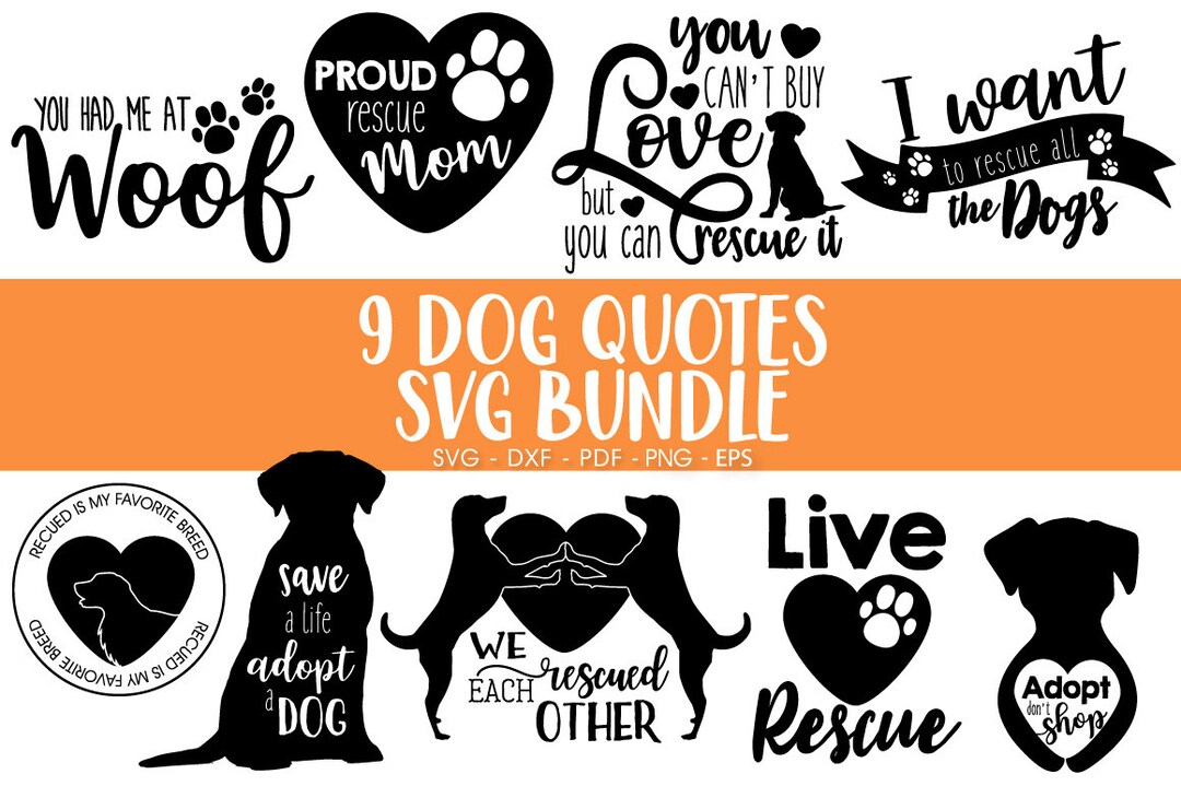 Rescue Dogs SVG Pack, SVG Files, DXF, Clipart Commercial Use, Clipart ...