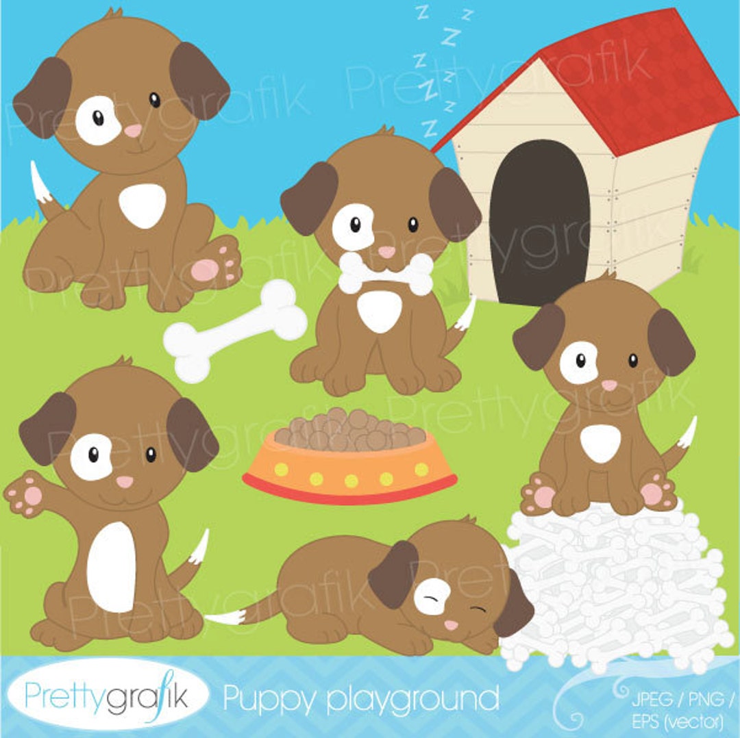 Puppy Dog Clipart Commercial Use, Vector Graphics, Digital Clip Art ...