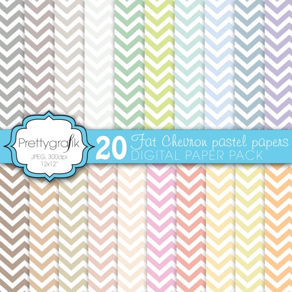 Chevron Digital Paper Commercial Use Scrapbook Papers - Etsy UK