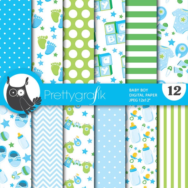 Baby Boy Digital Patterns Baby Shower Commercial Use - Etsy