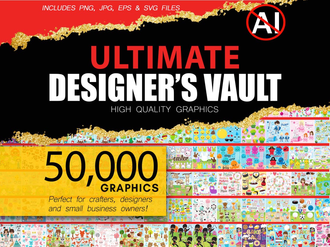 50,000+ Graphics Bundle | Mega Clipart Vault | Digital Art, Vectors ...
