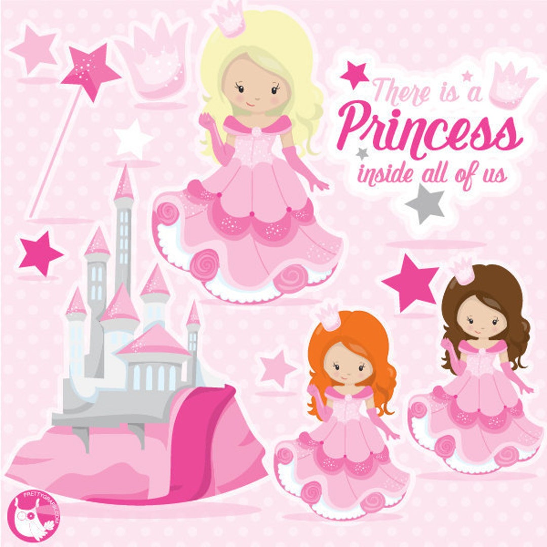 Fairytale Princess Clipart for Scrapbooking, Commercial Use, Vector ...