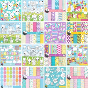 Easter BUNDLE Graphic Set, Love Clipart Commercial Use, Easter Clipart ...