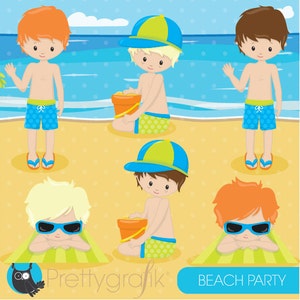 Beach Party Clipart Commercial Use, Beach Kids Vector Graphics ...