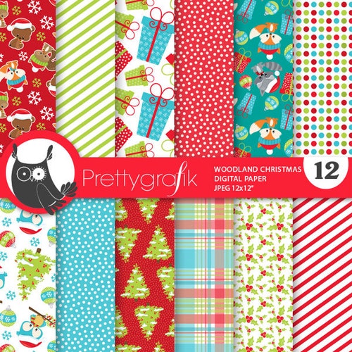 Gingerbread Christmas Digital Paper Commercial Use Scrapbook - Etsy