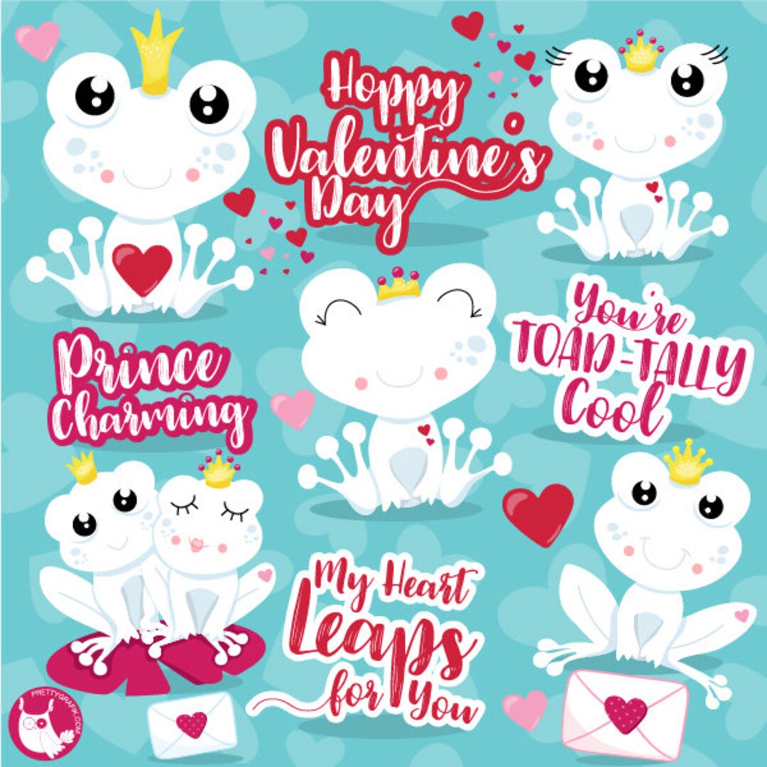 Valentine Frogs Clipart Commercial Use, Clipart, Vector Graphics ...
