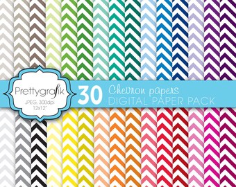 Chevron Scrapbook Paper - Etsy