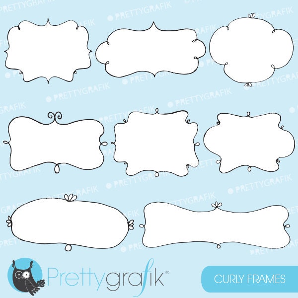 Label Frames Clipart Commercial Use Vector Graphics Digital - Etsy Canada