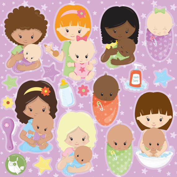 Mom and Baby, clipart, clipart commercial use, vector graphics, clip ...