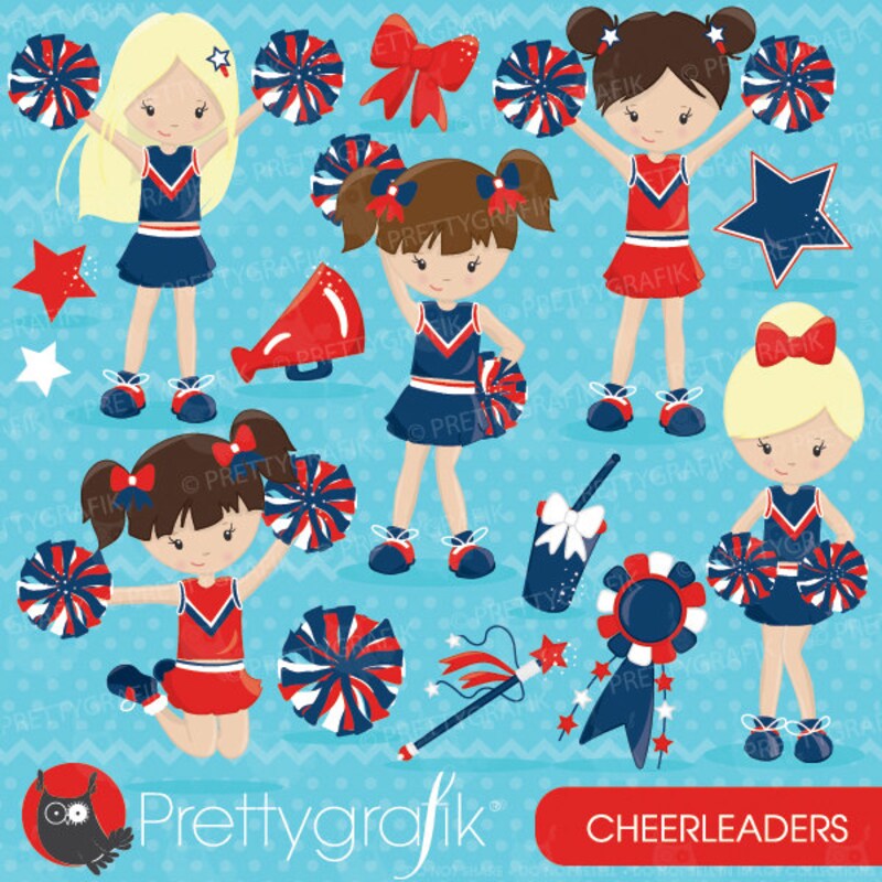Cheerleader Clip Art - Etsy