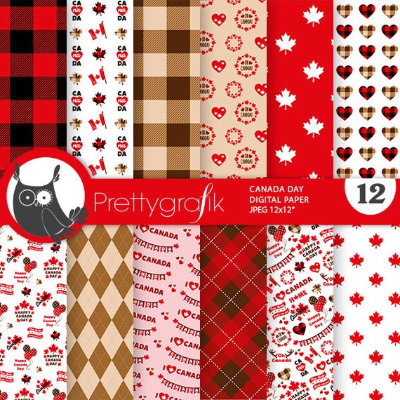 Canada Day, patterns, commercial use, scrapbook papers, background ...