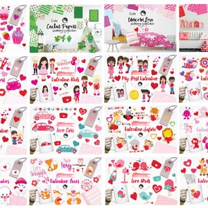 Valentine Mega BUNDLE Graphic Set, Commercial Use, Valentine Clipart ...
