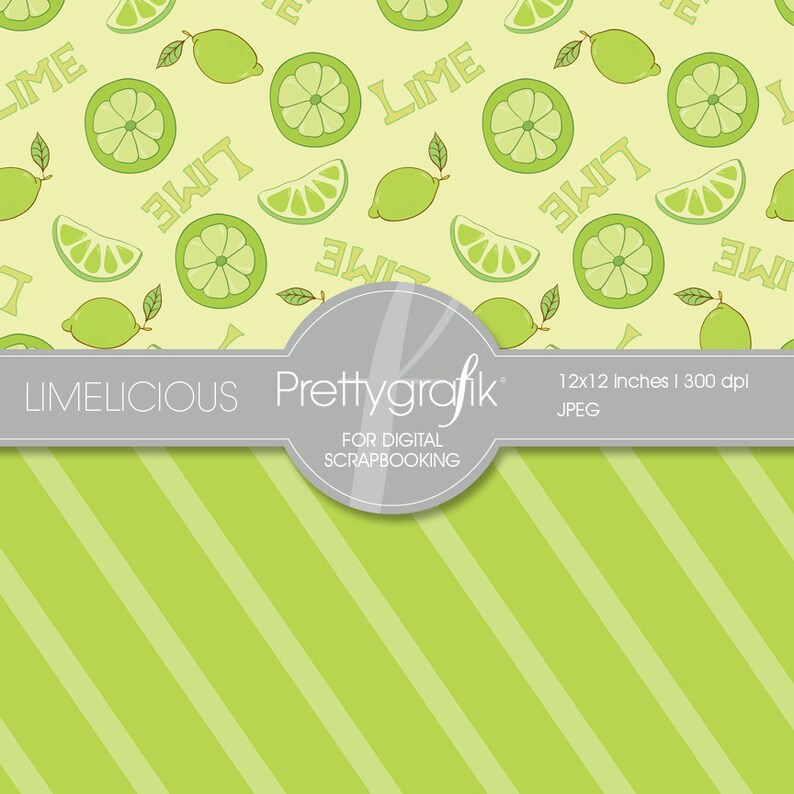 Lime Citrus Digital Paper Commercial Use Scrapbook Papers - Etsy