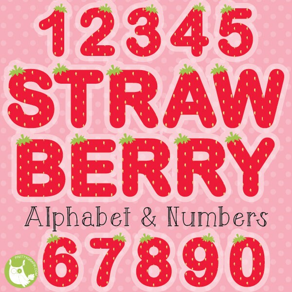 Strawberry Clipart - Etsy