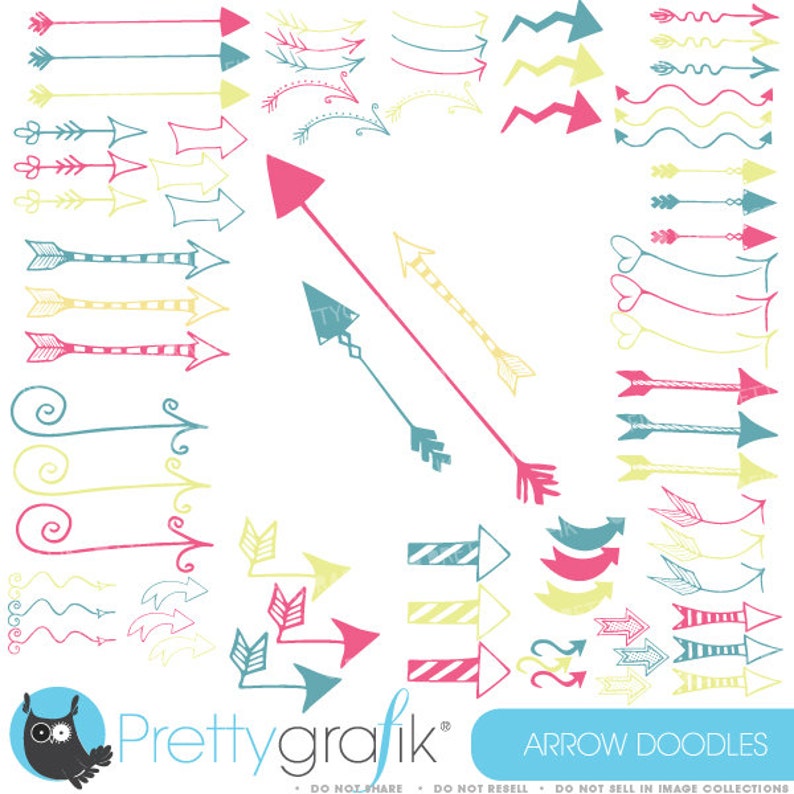 Arrows Clipart Commercial Use Vector Graphics Digital Clip - Etsy