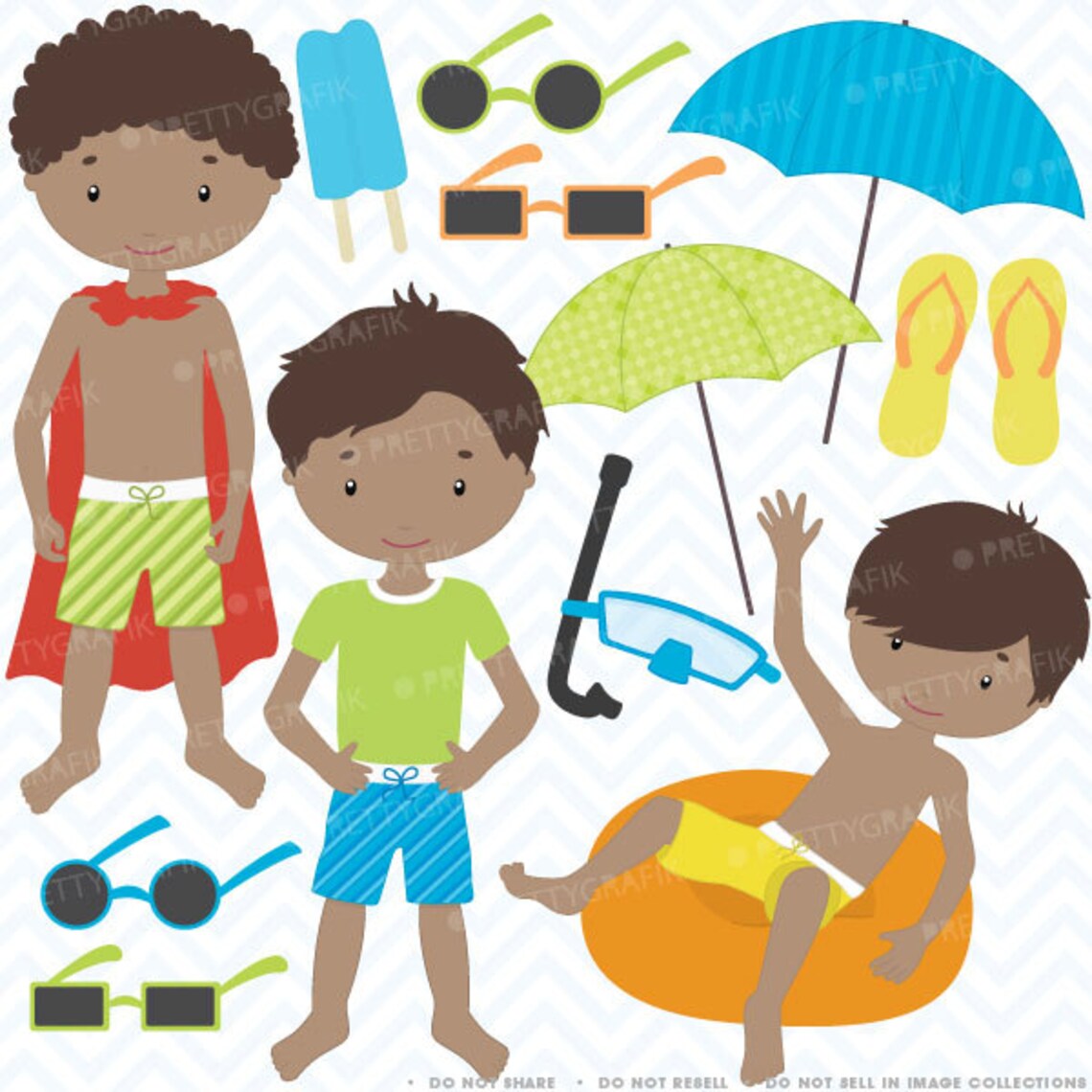 Pool Party Clipart Commercial Use Vector Graphics Digital - Etsy