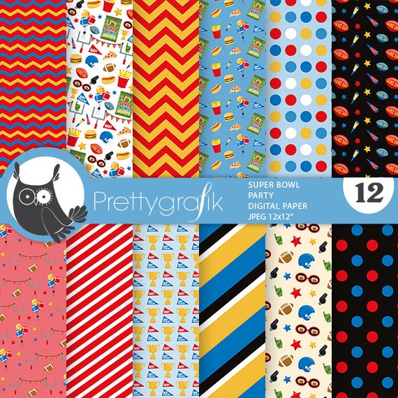 PS1181 background papers scrapbook papers commercial use Super Bowl ...