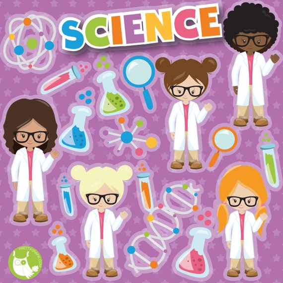 Scientist Girl, clipart, clipart commercial use, vector graphics, clip ...