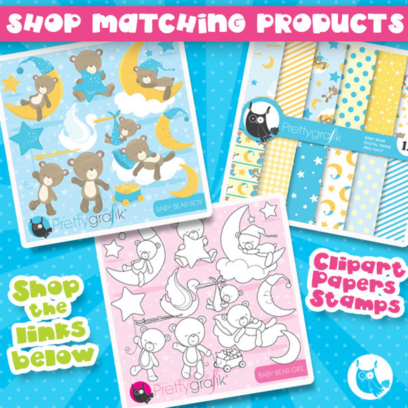 Baby Boy Bear Clipart Commercial Use Baby Bear Vector - Etsy