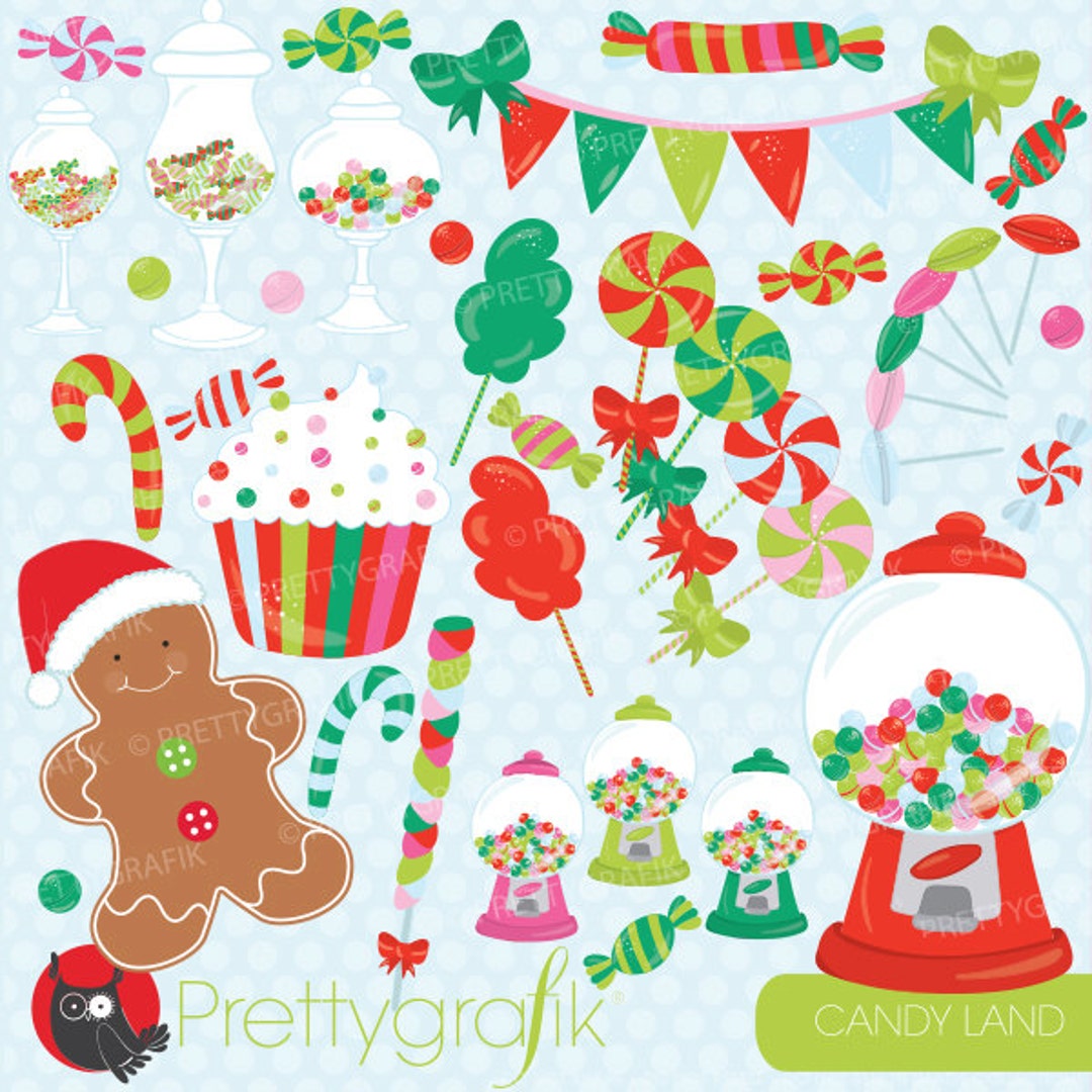 Christmas Candy Clipart Commercial Use, Candy Land Vector Graphics ...