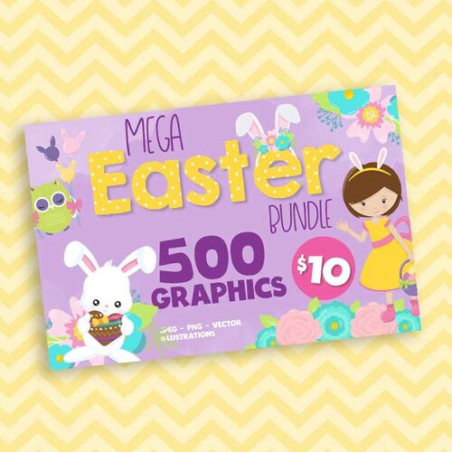 Easter BUNDLE Graphic Set Love Clipart Commercial Use Easter - Etsy