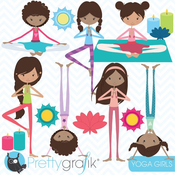 Yoga Clipart - Etsy
