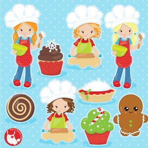 Bake Sale Clipart, Dessert Clipart, Christmas Commercial Use, Vector ...
