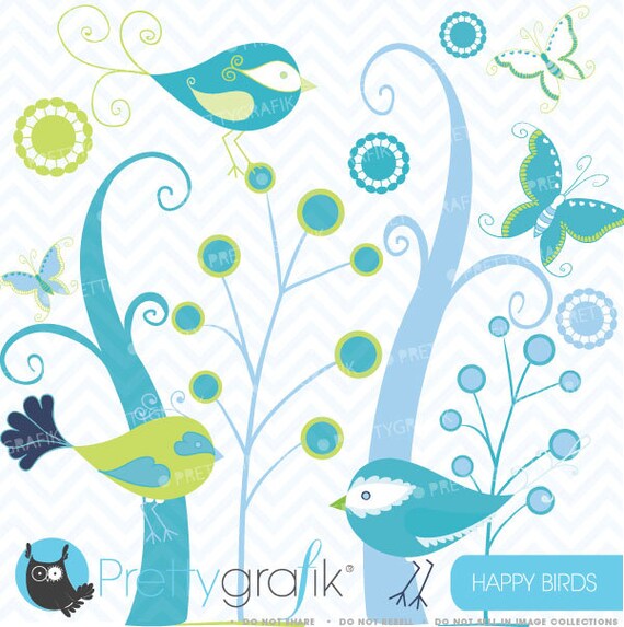birds and trees clipart commercial use, vector graphics, digital clip ...