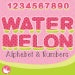 Watermelon Alphabet Numbers Clipart Fruit Clipart Commercial | Etsy