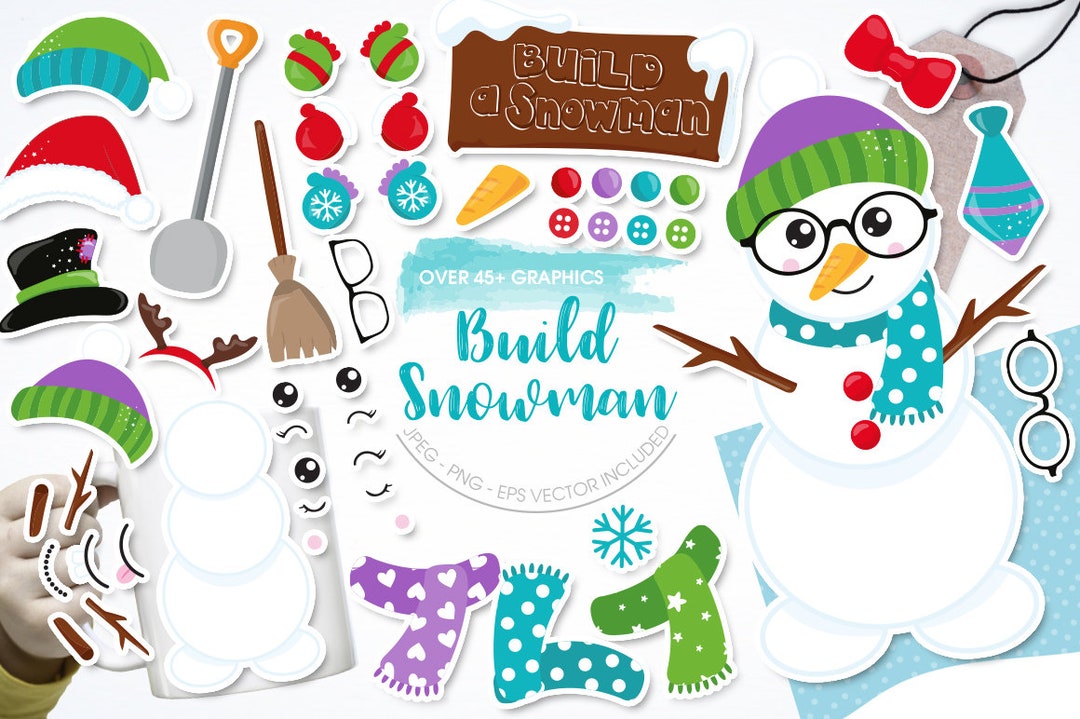 Build Snowman, Clipart, Clipart Commercial Use, Vector Graphics, Clip ...